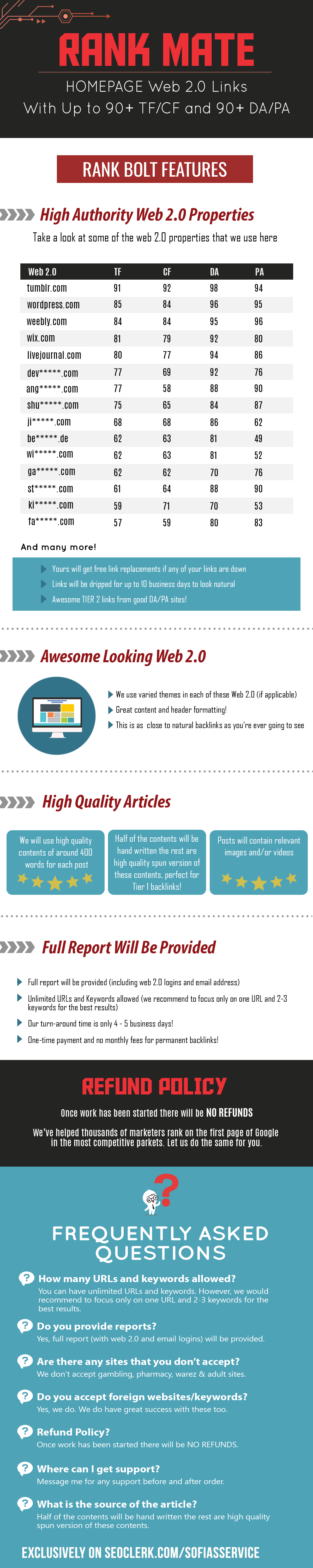 Rank MATE - HOMEPAGE Web 2.0 Links with Up to 90+ TF/CF and 90+ DA/PA ...